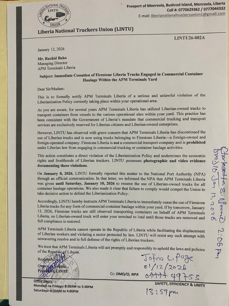 Liberia: Firestone Trucking Move at Freeport Displaces Liberian ...